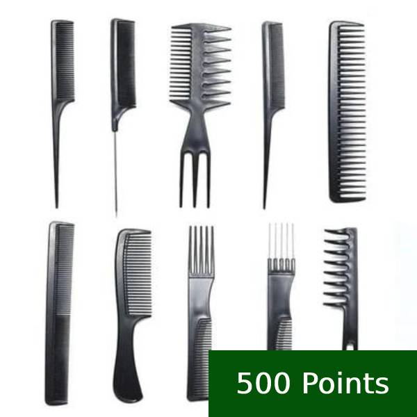 Klaiyi Hair Care Comb Anti Static Coarse Fine Toothed Tail Pick Combs ...