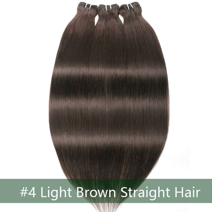 Klaiyi Remy 100% Human Hair Bundles Straight/Body Wave Virgin Hair ...